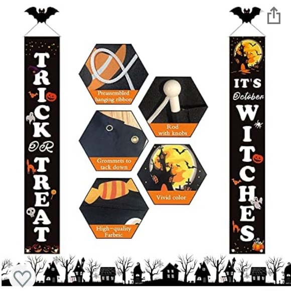 Wall Decor | Halloween Signs Trick Or Treat Its Witches Decor Indoor ...